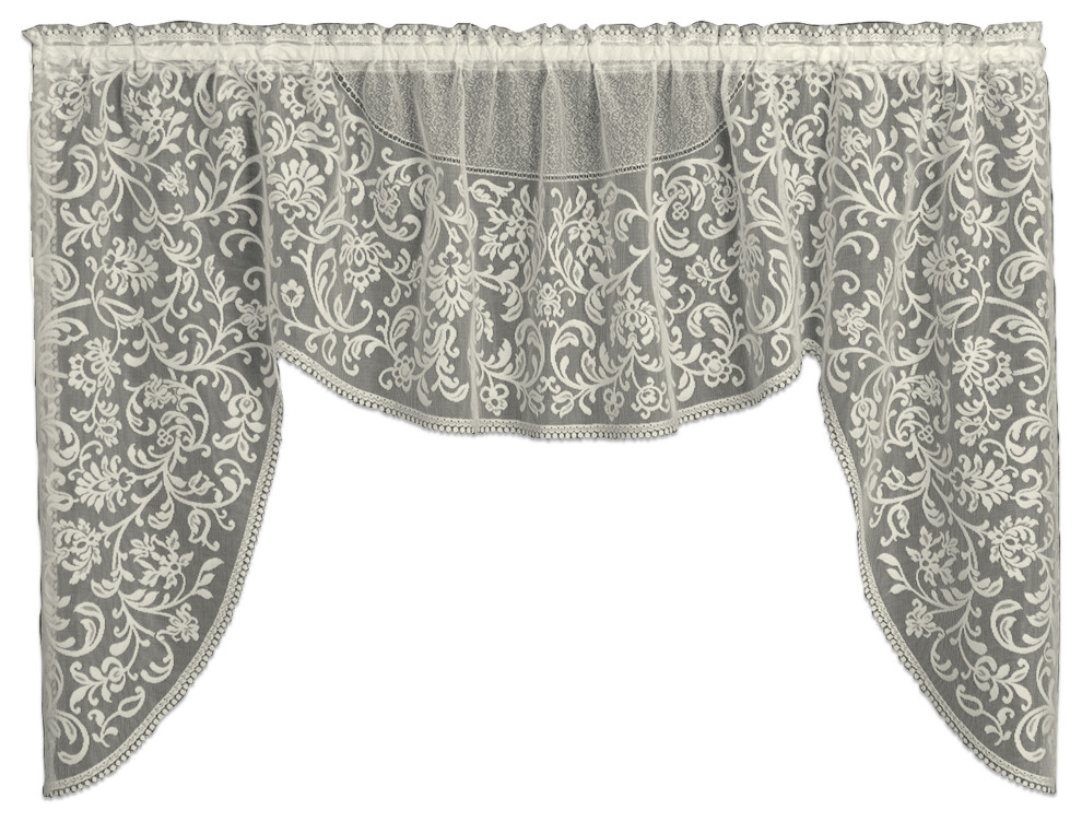 Eloquence 72"x38" Swag, Cream - Traditional - Valances - by Heritage ...