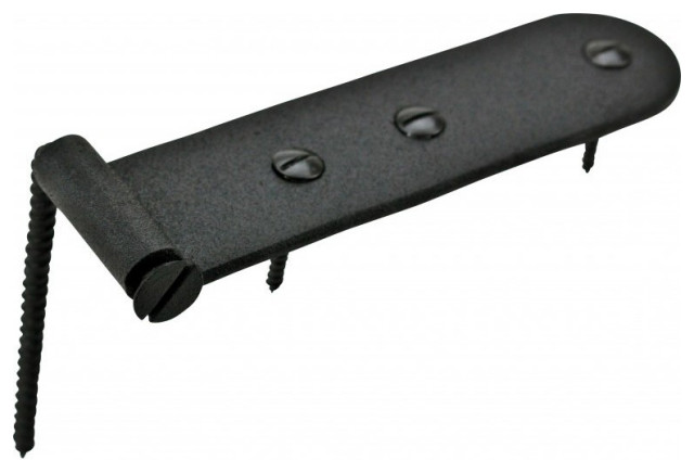 Black Shutter Gate Strap Hinge 4" L Galvanized Steel Wrought Iron Pack ...