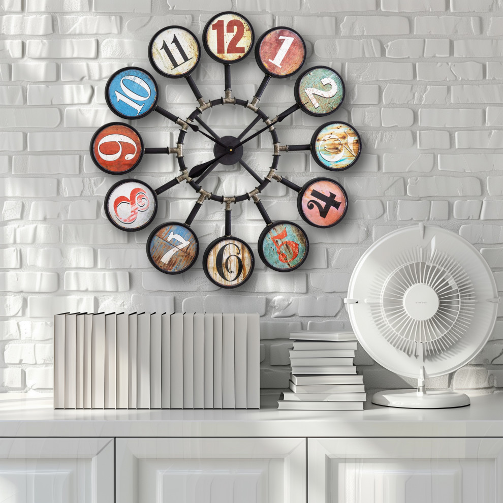 Multi-Colored Bubble Wall Clock - Industrial - Wall Clocks - by ...