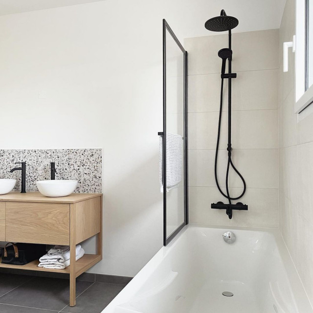 Inspiration Robinetterie Noire et Tendance - Contemporain - Salle de ...