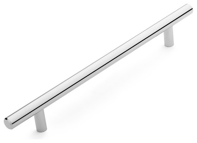 European Style Polished Chrome Bar, Pulls, 9-3/4" Bar, Pull ...