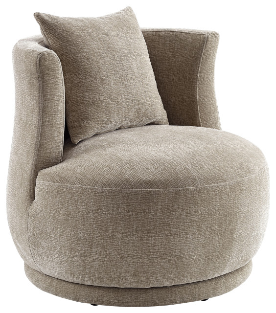 31.9" Wide Canton Upholstered 360 degree Swivel Barrel Chair ...