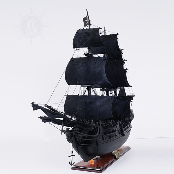 Black Pearl Pirate Ship Midsize With Display Case Front Open - Beach ...
