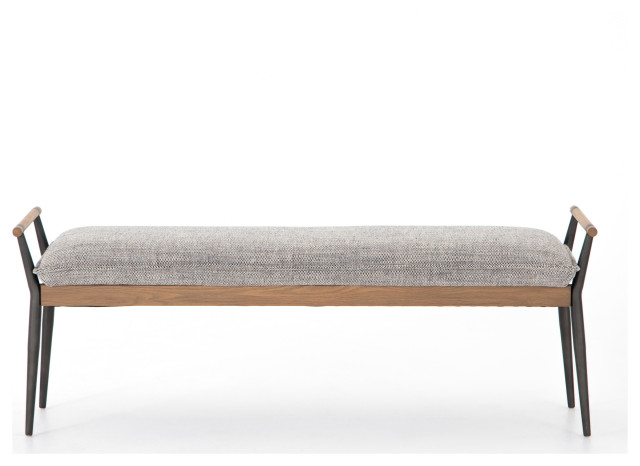 Charlotte Bench - Midcentury - Upholstered Benches - by Four Hands | Houzz