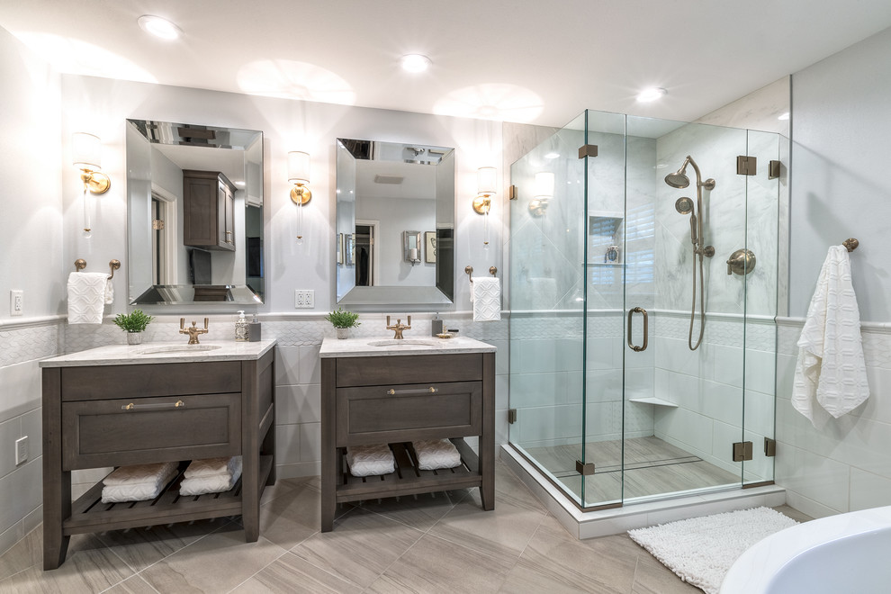 His and Hers Sink - Modern - Bathroom - Little Rock - by REstructure || Design • Remodel | Houzz