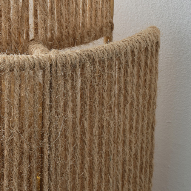 1-Light Farmhouse Wall Sconce With Hemp Rope Lamp Shade - Beach Style ...