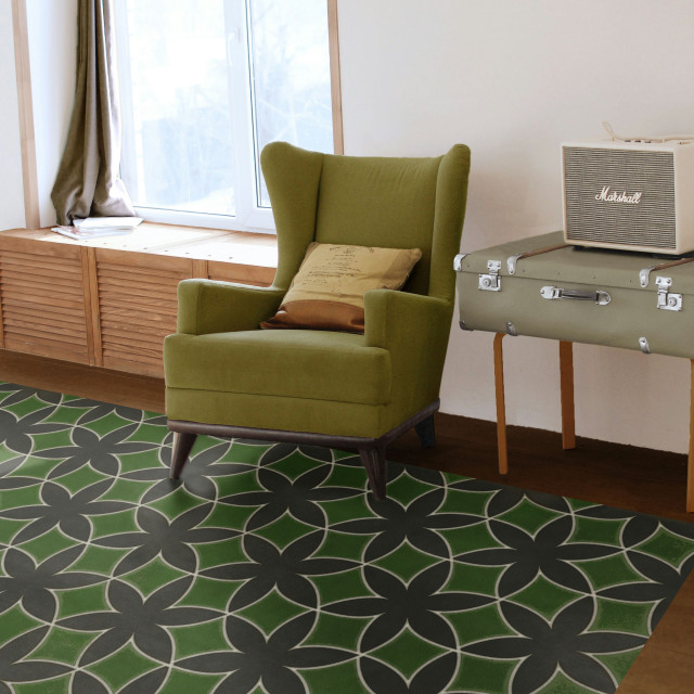 Pattern 79 How Green Was My Valley 38x56 Vintage Vinyl Floorcloth ...