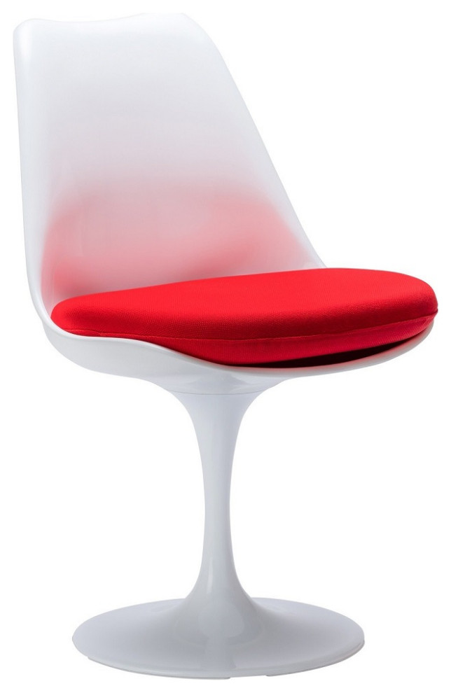 Tulip Armless Chair, Red - Midcentury - Dining Chairs - by ...