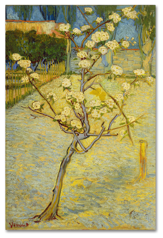 Van Gogh 'Small Pear Tree In Blossom' Canvas Art, 19"x12 ...