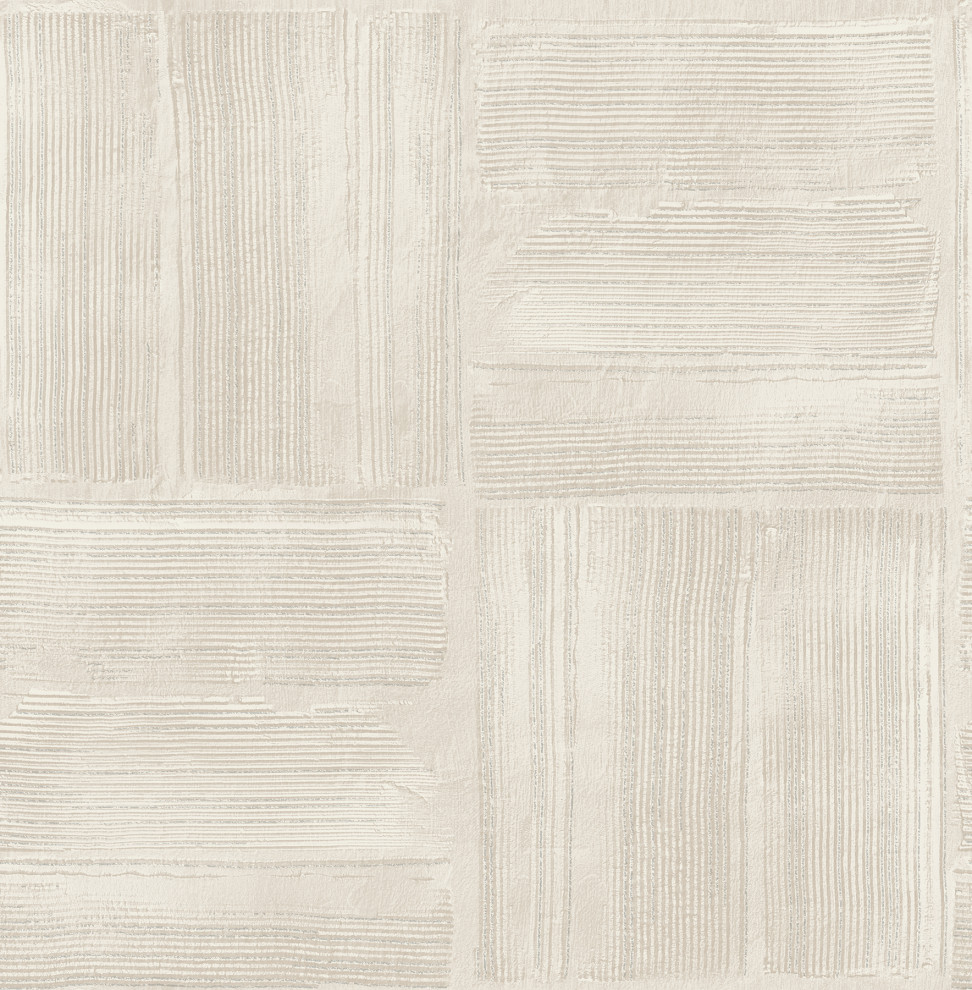 Jasper Ivory Block Texture Wallpaper, Swatch - Transitional - Wallpaper ...