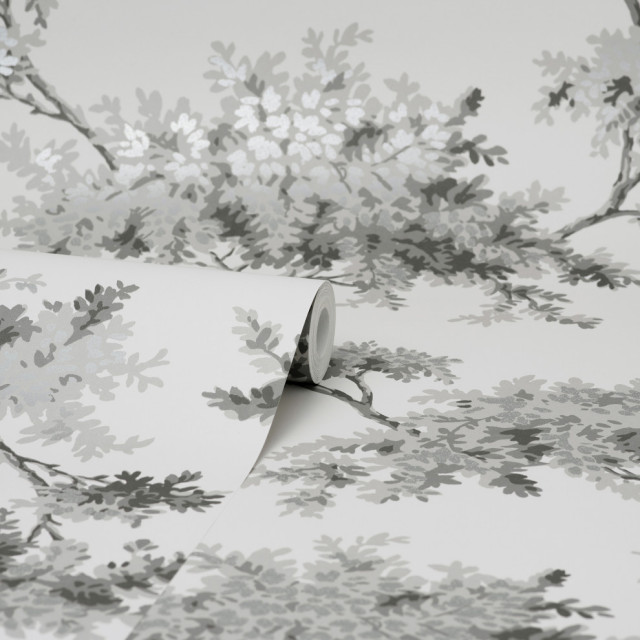 Ashdown Gray Tree Wallpaper, Sample - Contemporary - Wallpaper - by ...