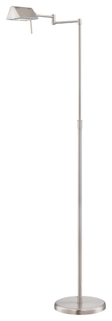 Pharma Collection Floor Lamp, Polished Steel - Transitional - Floor Lamps - by Buildcom | Houzz
