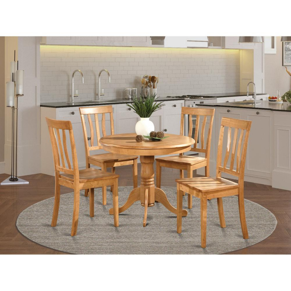 Small Kitchen Table and Chairs Set, Table Plus 4 Dining Chairs ...