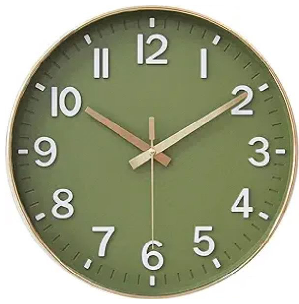 Wall Clocks Battery Operated, 12" Silent Non Ticking Modern ...