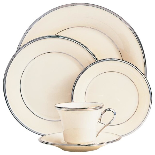 Lenox Solitaire 5-Piece China Setting, Set of 12 - Transitional ...