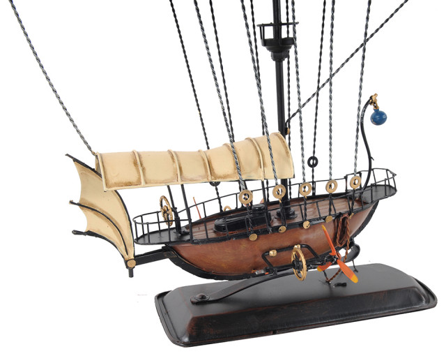 Steampunk Airship Model Collectible Metal scale model Airplane - Beach ...
