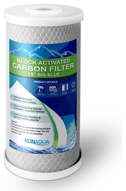 10" Big Blue Activated Carbon Block Water Filter 5 Micron ...