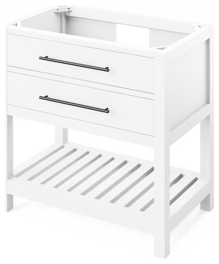 Wavecrest Contemporary White 36" Vanity - Transitional - Bathroom ...