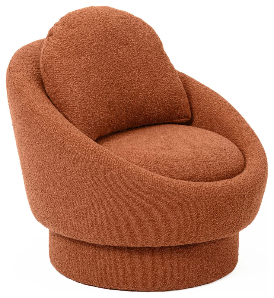 Sammy Boucle Swivel Lounge Chair - Contemporary - Armchairs And Accent ...