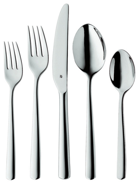 WMF Manaos Stainless Steel 20 Piece Flatware Set - Contemporary ...