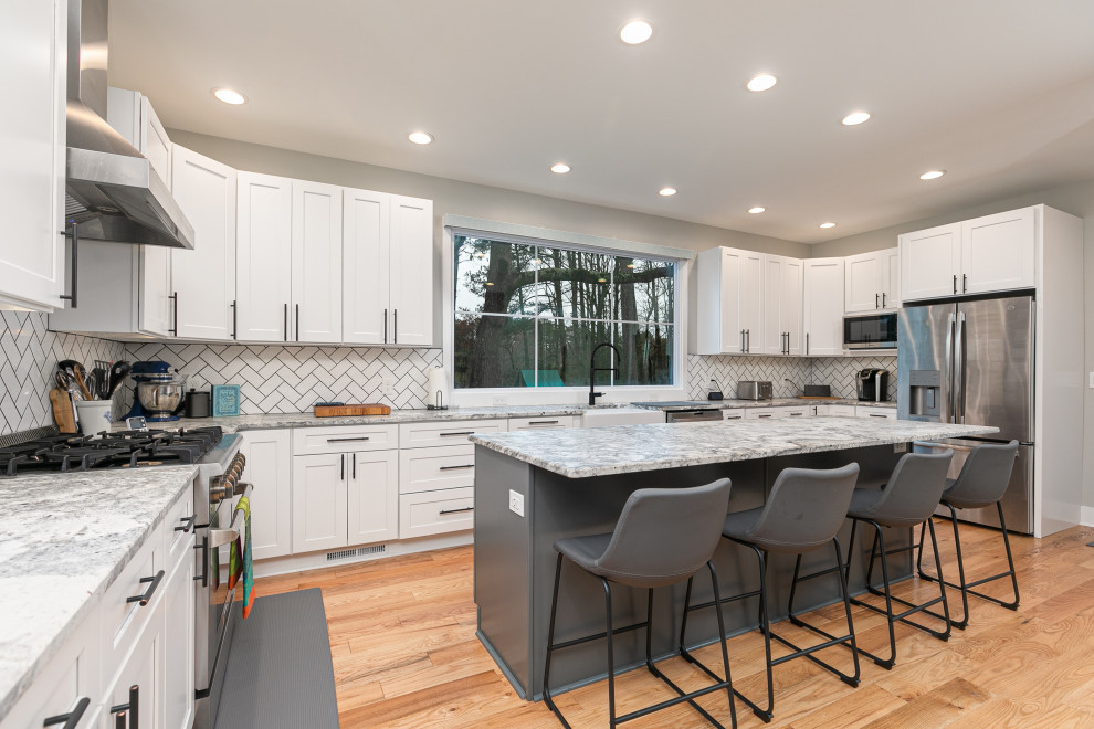 Shaker Cabinets with Island - Modern - Kitchen - Atlanta - by HomeStar ...