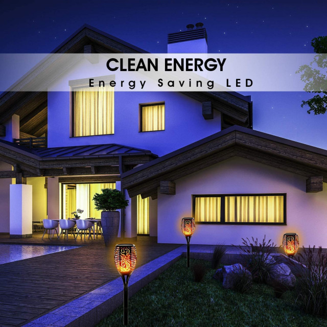 WBM Smart Solar Lights, Flickering Flame Lights for Yard, 6-Piece ...