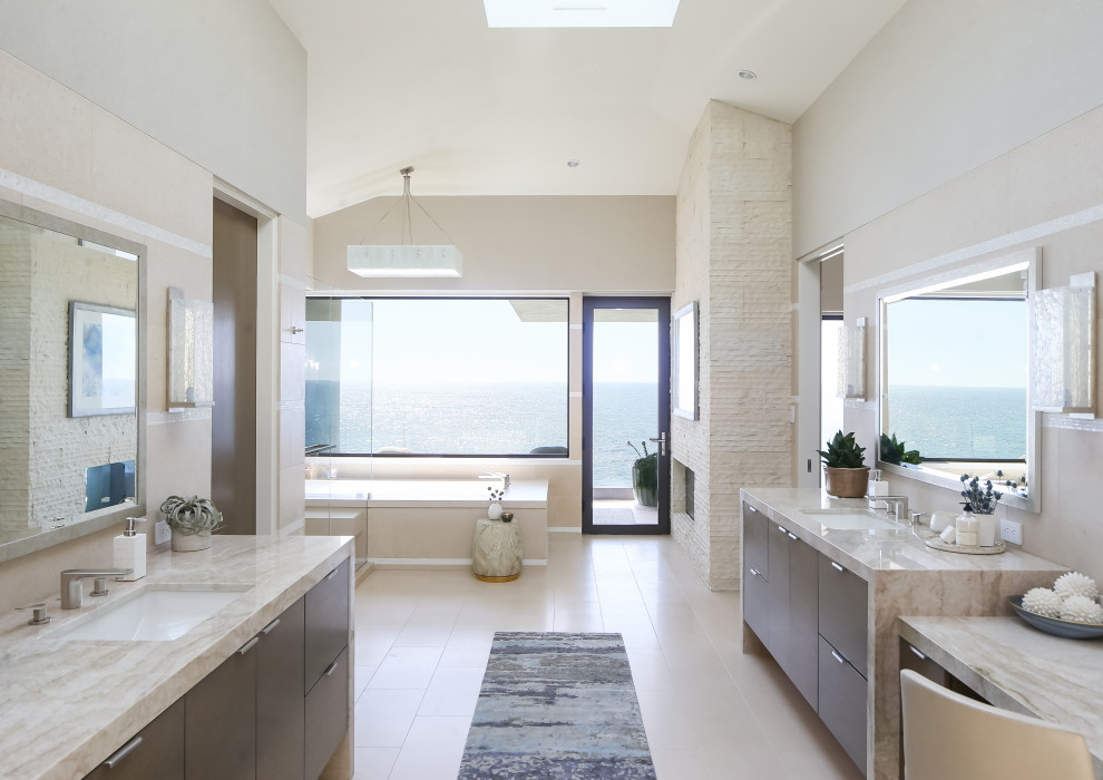 Dana Point Modern Oceanfront - Beach Style - Bathroom - Orange County ...