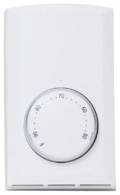 Cadet Single Pole Home Thermostat, White - Traditional - Thermostats ...