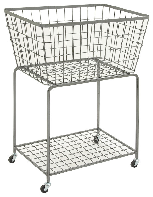 Industrial Gray Metal Storage Cart 65440 - Contemporary - Utility Carts ...