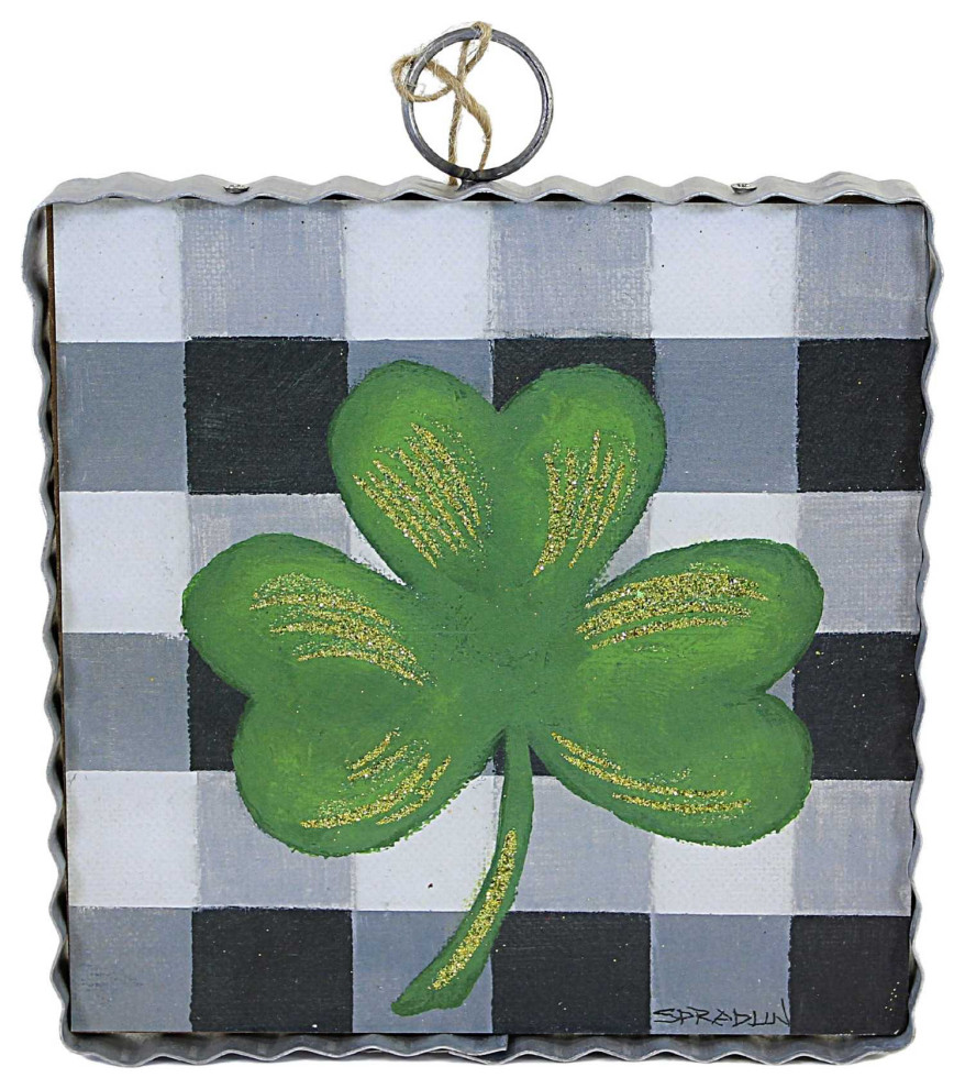 Round Top Collection Mini Gallery Shamrock Wood St. Patricks Day Irish ...