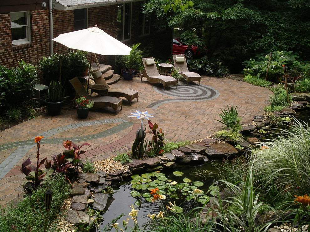 Brick Swirl Design Patio Walkways - Traditional - Patio - DC Metro - by ...