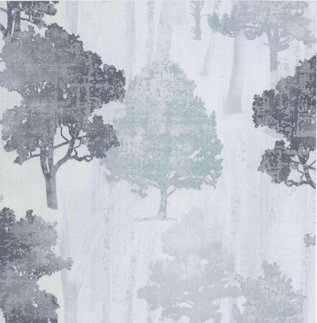Opuntia Silver Tree Silhouettes Wallpaper, Sample - Wallpaper - by ...