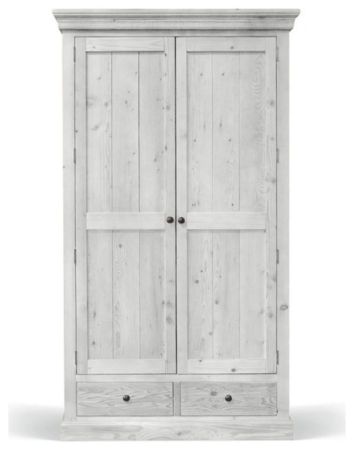 Rustic Solid Wood Wardrobe - Farmhouse - Armoires And Wardrobes - by ...