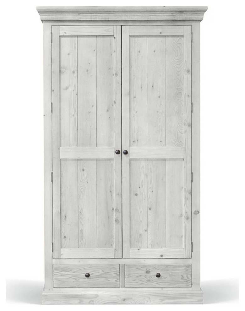 Rustic Solid Wood Wardrobe - Farmhouse - Armoires And Wardrobes - by ...