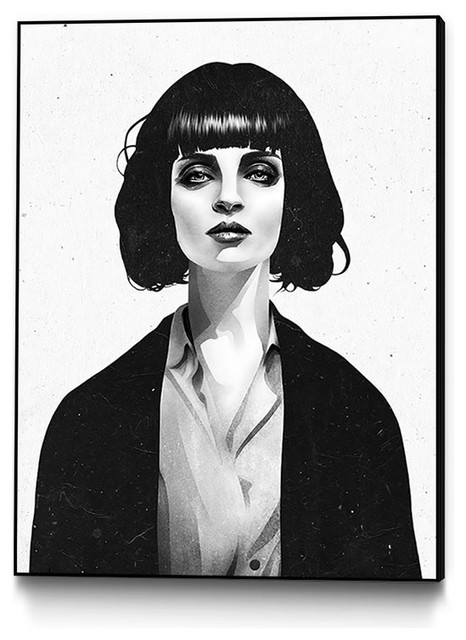 Mrs Mia Wallace Art block Framed Canvas, 24"x36" - Contemporary ...
