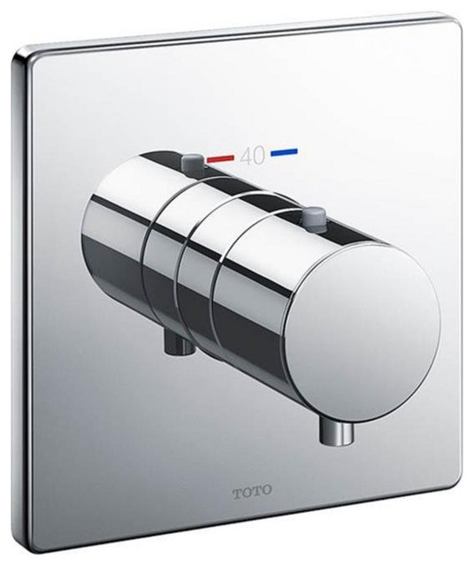 TOTO 5 1/8" Thermostatic Mixing Valve Square Shower Trim, TBV02401U#CP ...