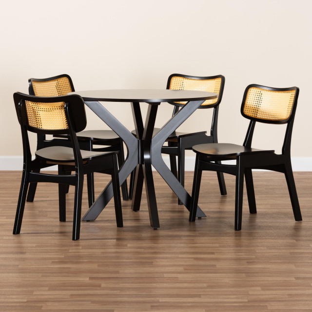 Kenly Rattan Dining Set - Tropical - Dining Sets - by Baxton Studio | Houzz