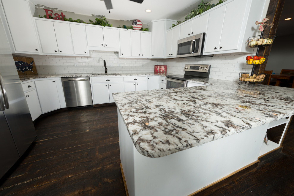 White Orion Granite - Traditional - Kitchen - Other - by Heartland Granite & Quartz, Inc. | Houzz