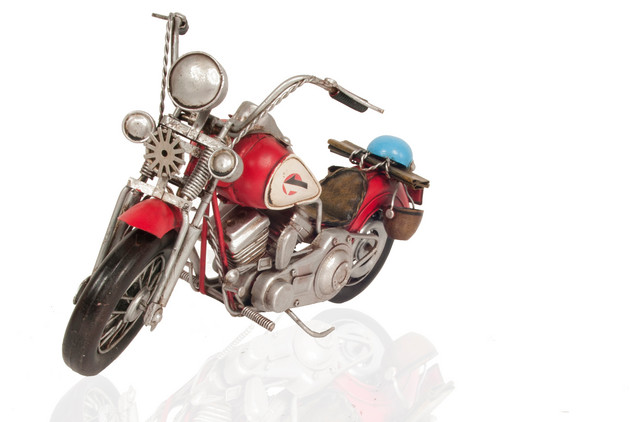 RED HARLEY-DAVIDSON MOTORCYCLE METAL HANDMADE scale model Motorcycle ...
