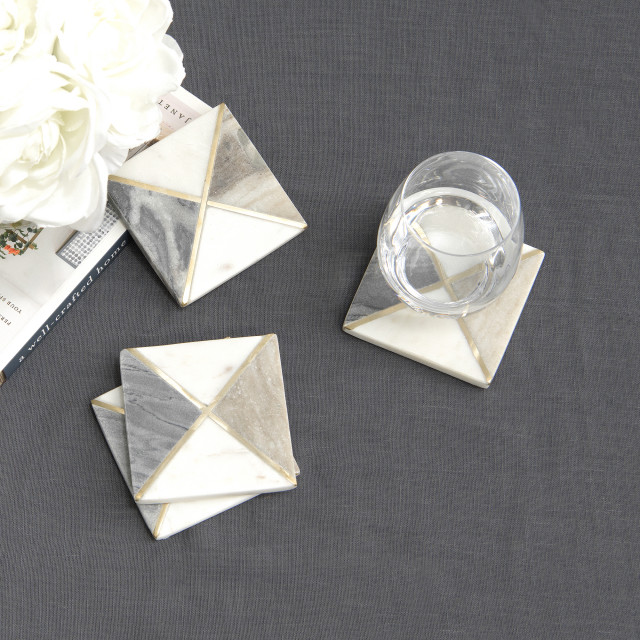 Mixed Marble Coaster - Traditional - Coasters - by Best Home Fashion ...