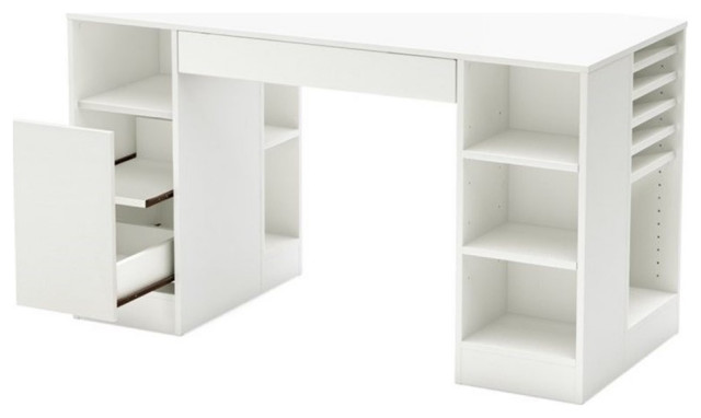 South Shore Crea Craft Table in Pure White - Transitional - Desks And ...