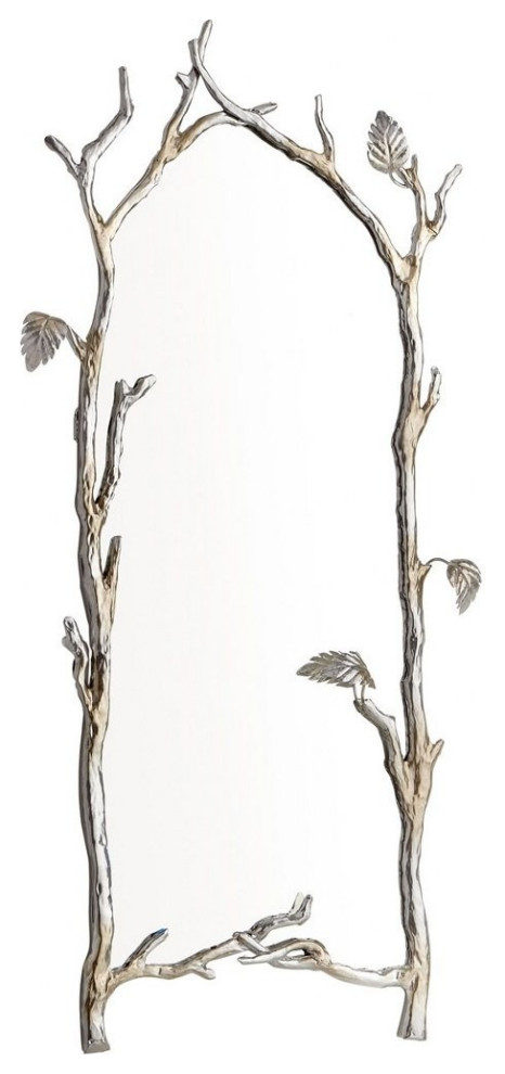 Farmhouse Arched Nature Mirror in Silver Finish Handcrafted iron ...