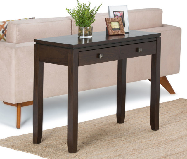 Cosmopolitan Solid Wood Console Sofa Table - Transitional - Console ...