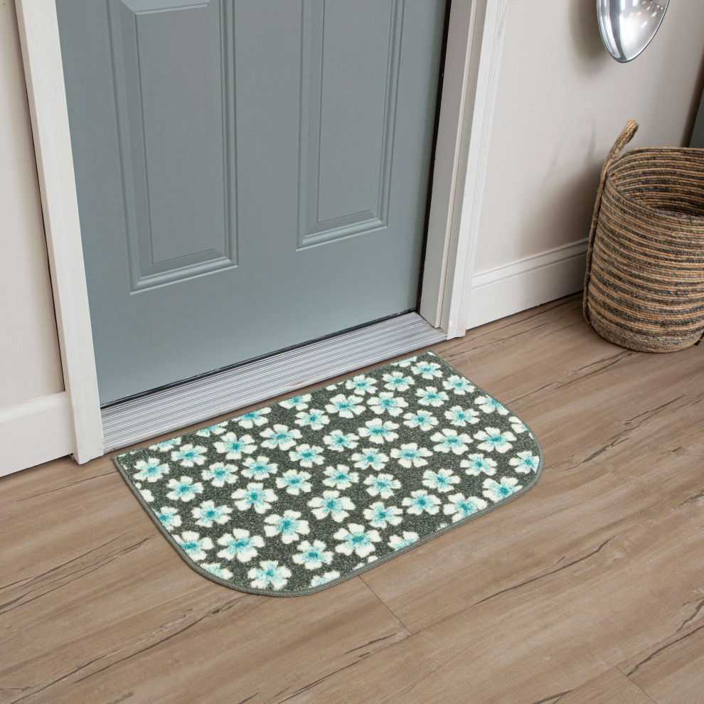 Mohawk Home Simple Floral Navy 1' 8" x 2' 6" Kitchen Mat, 1' 8" x 2' 6 ...
