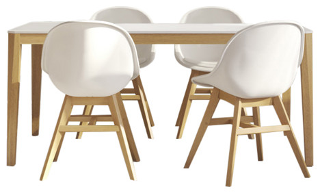 Midtown Concept Monaco 170" White 7 Piece Indoor Rectangular Dining Set ...