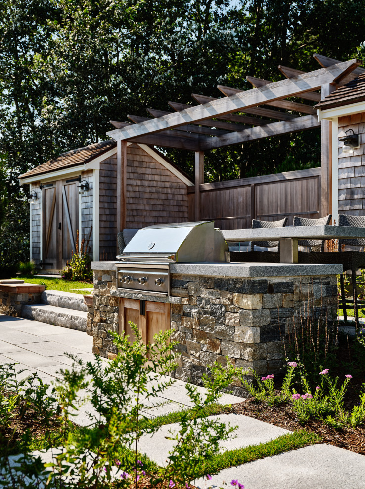 Waterfront Cottage - Beach Style - Patio - Boston - by b Architecture ...