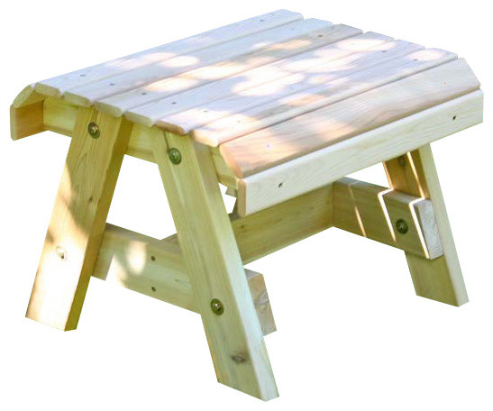 Red Cedar Side Table - Farmhouse - Outdoor Side Tables - by Fifthroom | Houzz