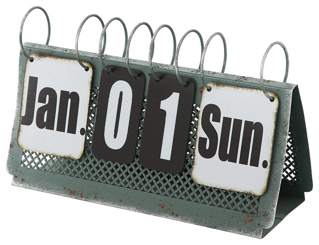 Perpetual Flip Desktop Calendar - Industrial - Desk Accessories - by ...