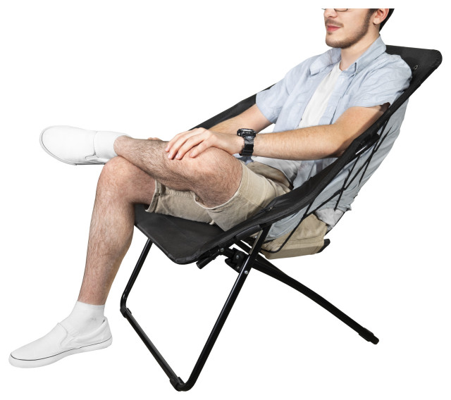 Zenithen Black Hexagon Bungee Chair For Dorm, Bed, Living Room, 32 ...