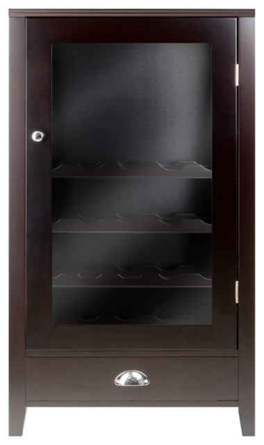 Pemberly Row Transitional Solid Wood Modular Home Bar Cabinet in ...